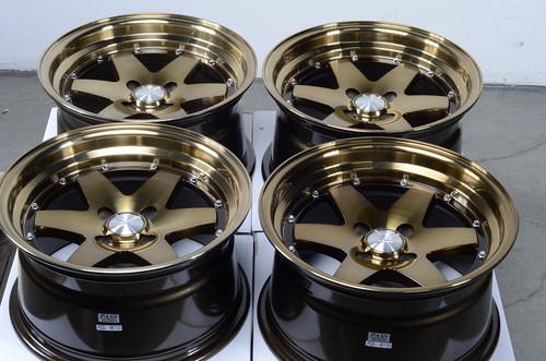 15x8 4x100 Bronze Rims Integra Lancer Jetta Scion XA XB 0 Low Offset ...