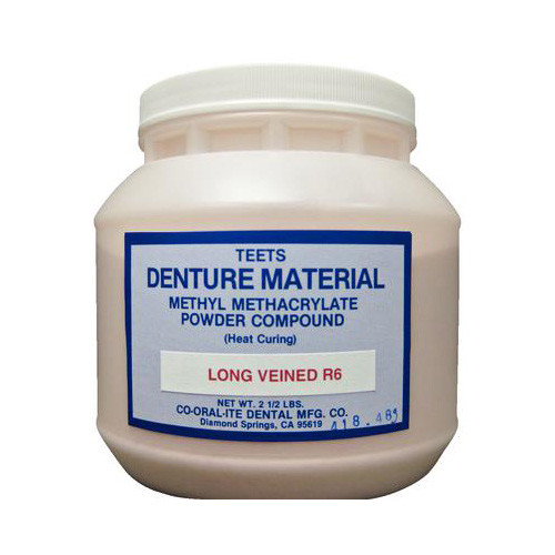 Teets Denture Material Heat Cure Powder Long Veined R6 2.5lb 2103 | eBay