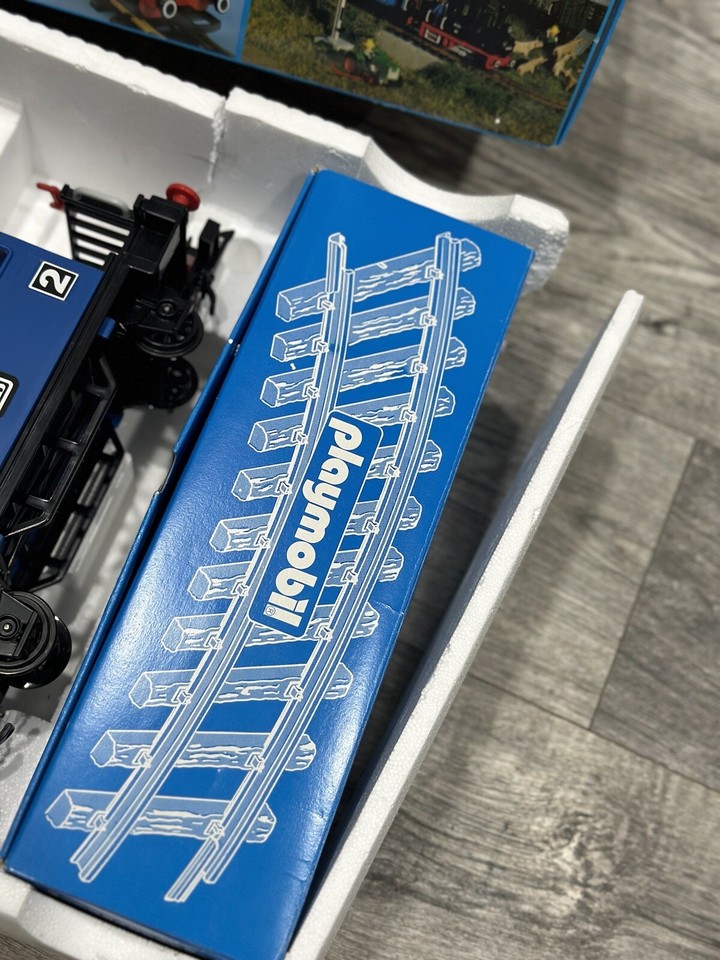 Playmobil Vintage 1980 Geobra Model 4000 Electric Train Track Set Blue ...