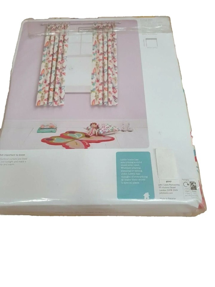 🔵 SALE 🟣 John Lewis W117 x D137cm Butterflies Pencil Pleat Curtains ...