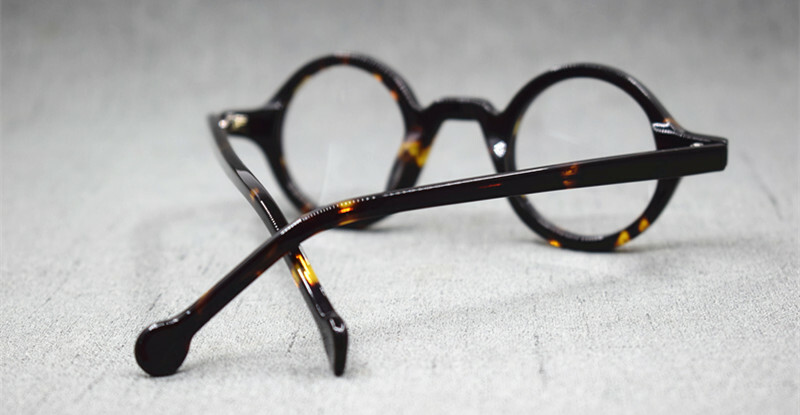 Small Round 38mm Full Rim Eyeglass Frames Acetate Hand Made Glasses ...