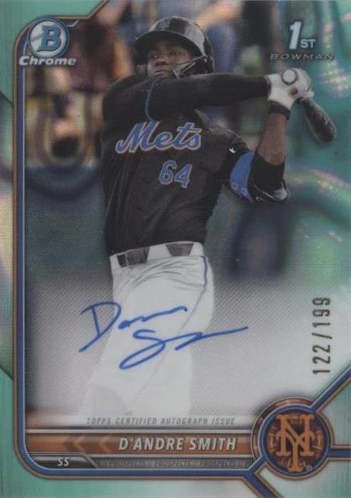 2022 Bowman Draft - Chrome Draft Pick Autographs D'Andre Smith #CDA-DS ...