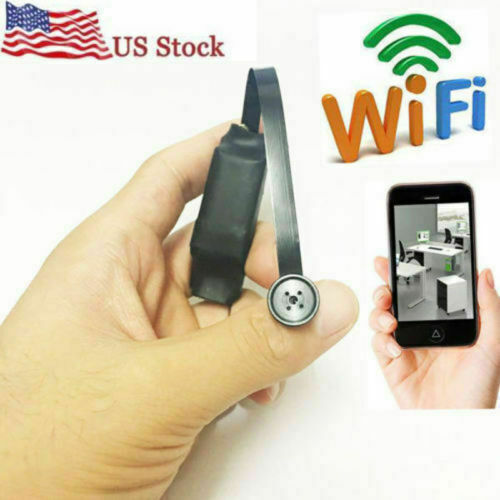 4K smallest wireless WIFI 1080 pinhole spy hidden button camera mini ...