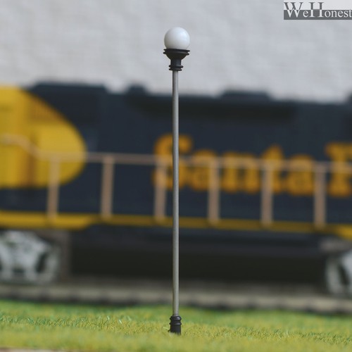 10 x HO OO Gauge Model Train Lamps Railway Lamp posts Led Street Lights ...