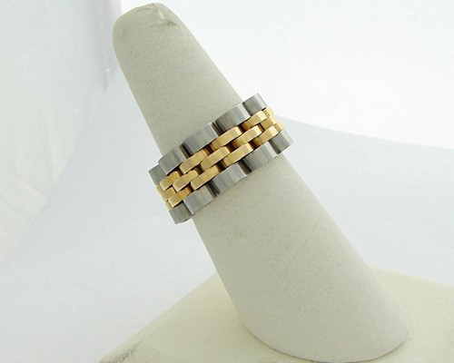 ROLEX STAINLESS STEEL & 18K YELLOW GOLD JUBILEE RING 10.0 MM LADIES ...