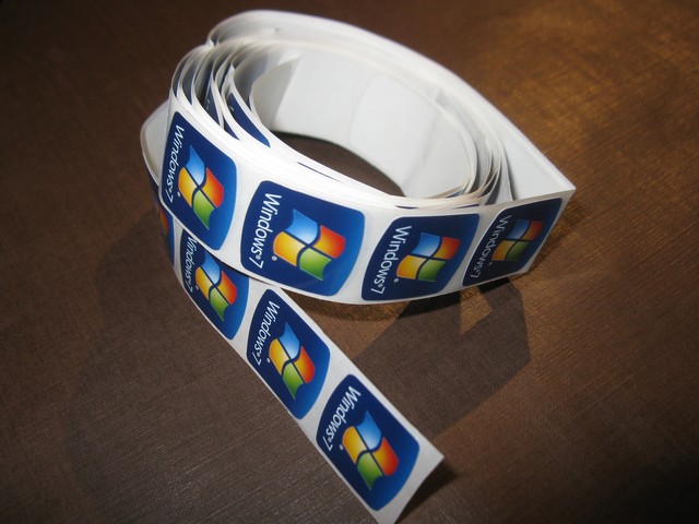 50 pcs Microsoft Windows 7 18mm x 18mm Sticker Label Case Badge Logo ...