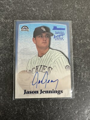 JASON JENNINGS 2000 BOWMAN Certified TOPPS Autographed Signed 33 ...