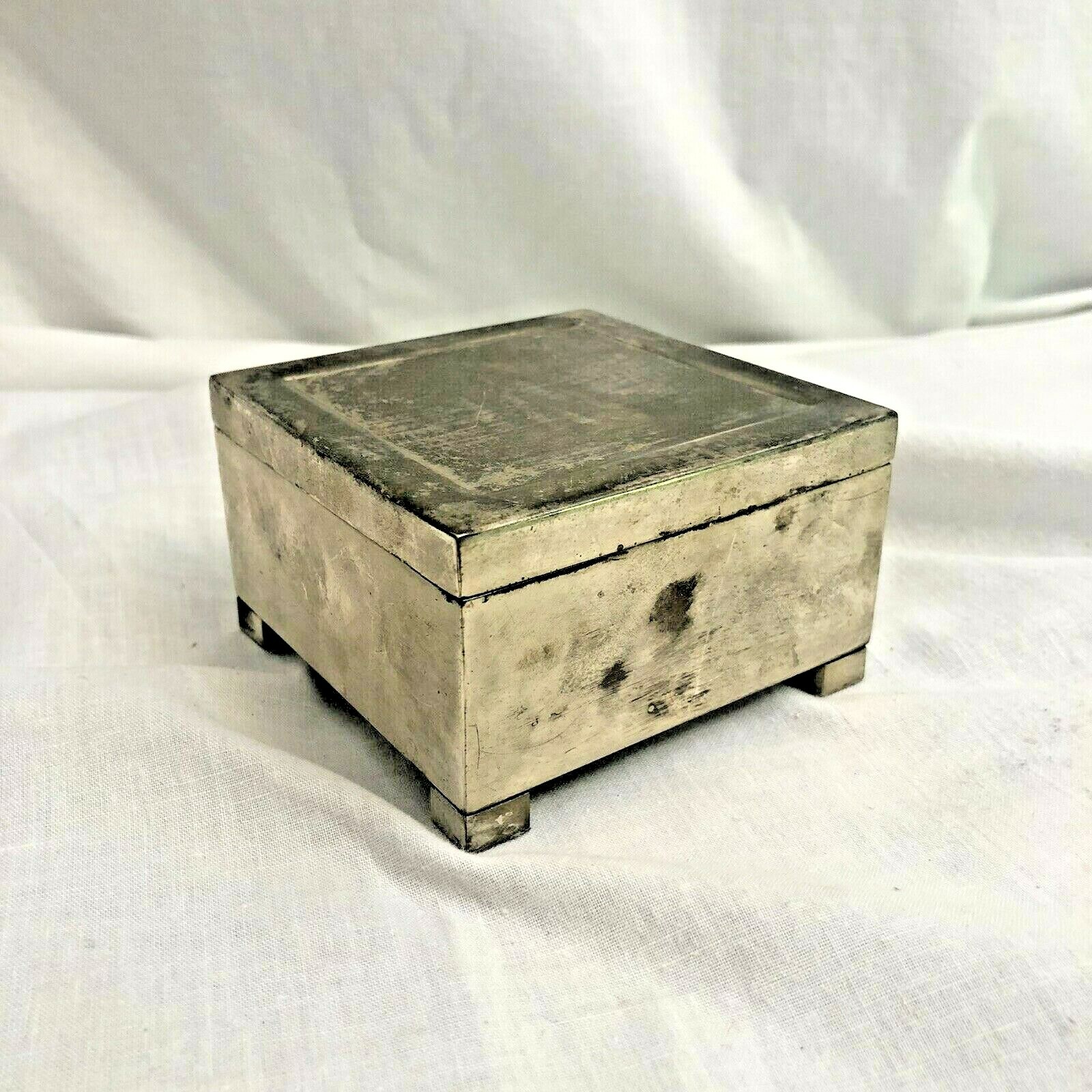 Vintage red envelope jewelry box Silver Plate - Jewelry Box Lined P25 ...