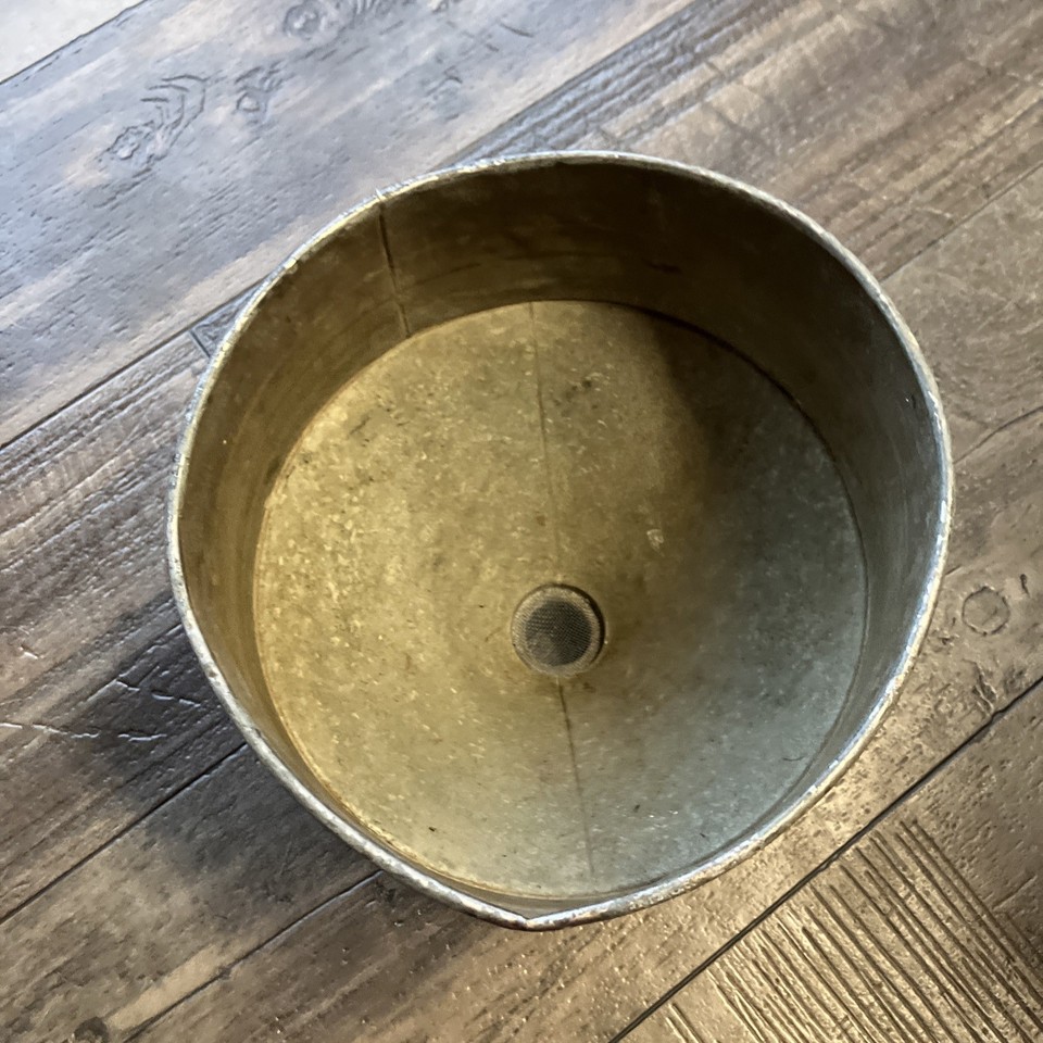 Vintage 10 inch Large Galvanized Metal Funnel Farm Tool Shop Great ...