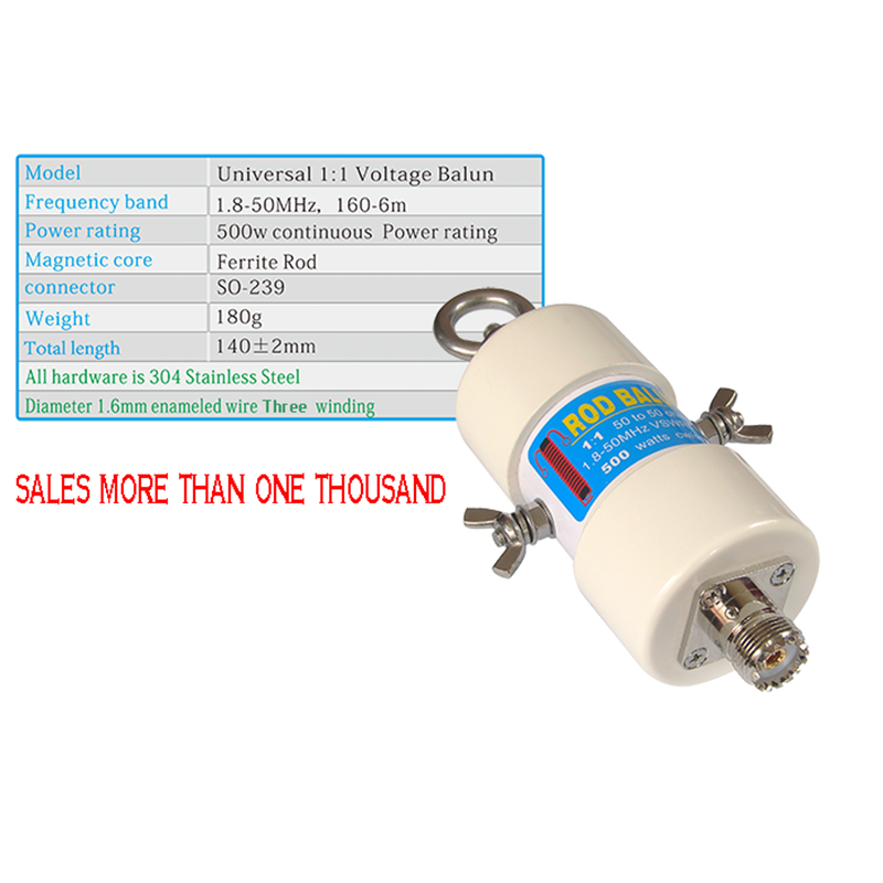 1:1 Waterproof HF Balun for 160m - 6m Bands (1.8 - 50MHz) 500W ...