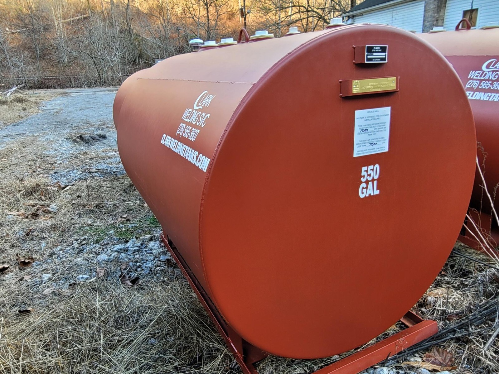 New 550 Gallon Above Ground Double Wall Skid Storage Tank UL142 | eBay