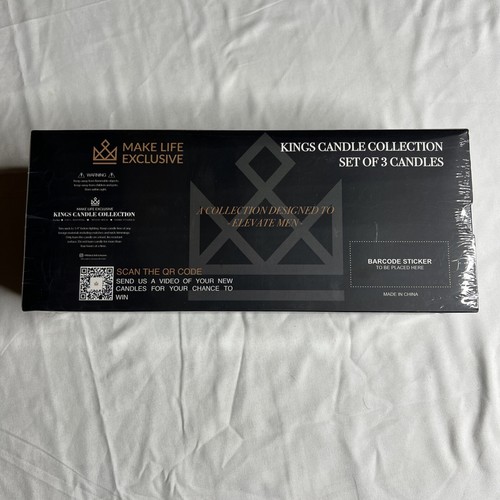 Make Life Exclusive Kings Candle Collection Set of 3 Cologne Tobacco ...