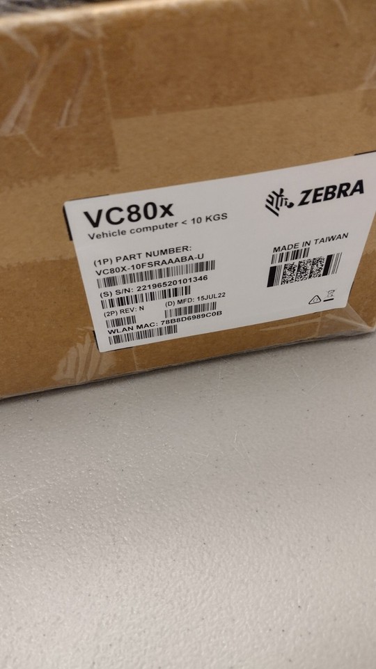 Zebra VC80X-10FSRAAABA-U Vehicle Mounted Computer, Android 8.0, Freezer, 4GB RAM | eBay