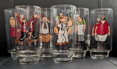 Set of 6 Popeye 1975 Coke "Kollect a Set Series" Collectors Glasses | eBay