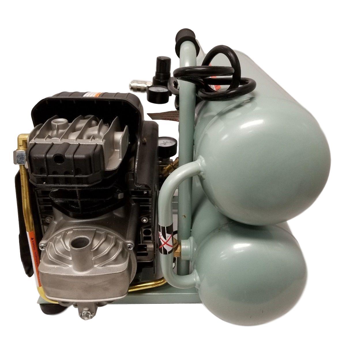 Hitachi 4 Gallon Portable Electric Twin Stack Air Compressor 135PSI Max ...