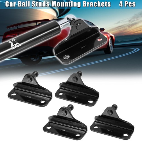 4pcs 10mm Car Ball Studs Mounting Brackets Black for Gas Struts Shocks ...