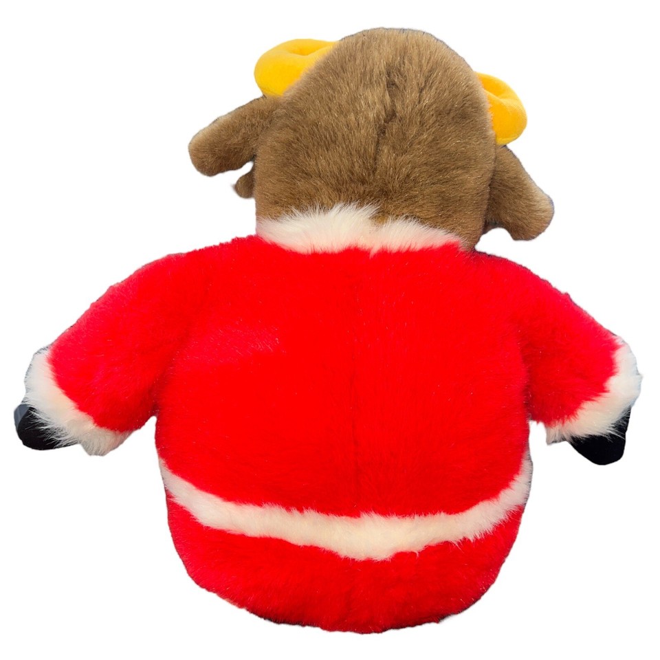 Gund Santa Moose Plush Stuffed Animal Christmas 1992 Red Suit Deer 20 ...