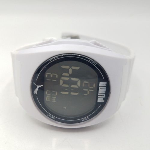 Puma P6012 Multi Function Digital Unisex White Watch Runs | eBay