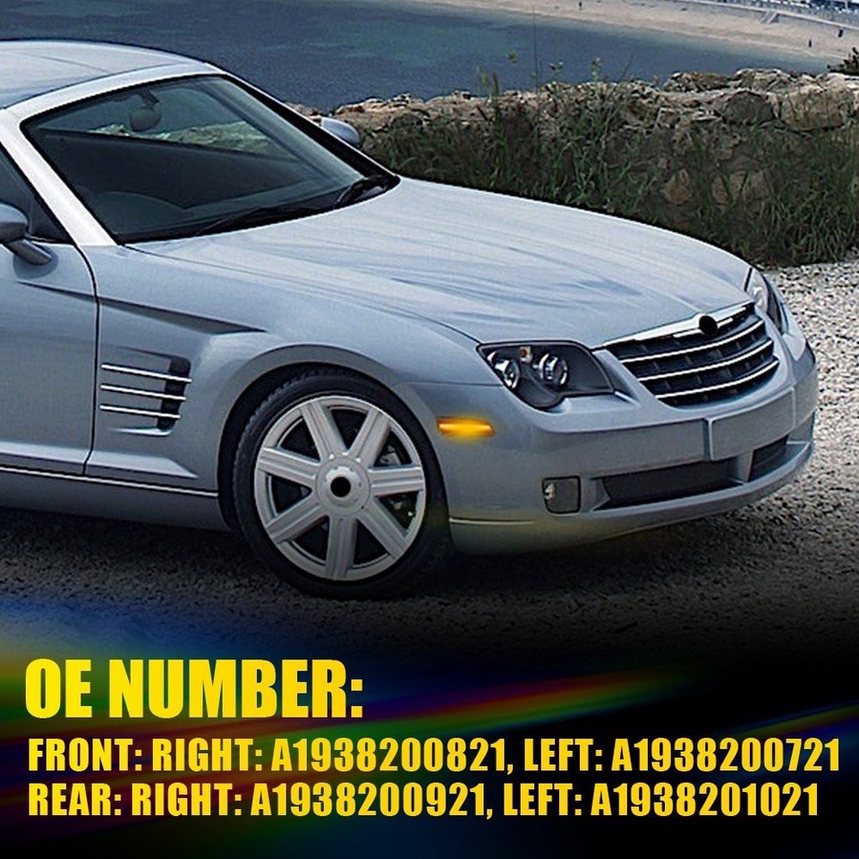 2-40X For 2004-2008 Chrysler Crossfire Smoke Front Rear LED Side Marker ...