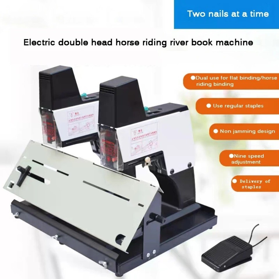 Electric Double Head Flat Staple Machine Staple Binding Machine Save ...