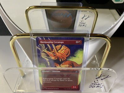 1x (322) Rampaging Ceratops - BORDERLESS MTG The Lost Caverns of Ixalan ...