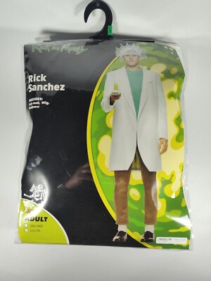 Rick and Morty Rick Sanchez costume Adult Large/XL Halloween Coat Wig ...