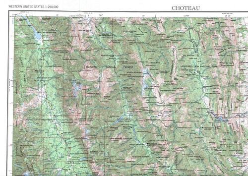 Choteau, Montana 1962 Topo Map US Army USGS 1:250,000 Scale | eBay
