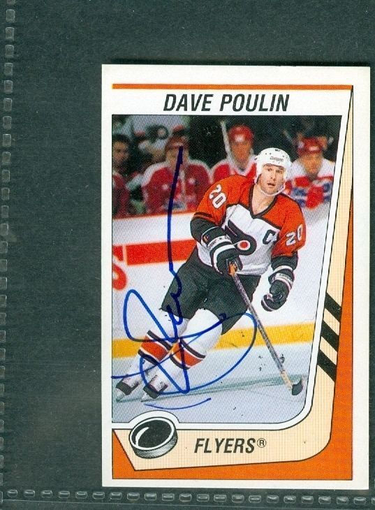 Dave Poulin Hockey Auto 1989-90 NHL '89 Signature Autograph Signed Card ...