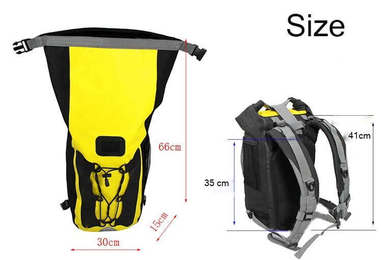LONGHIKER 20L PVC Waterproof Dry Backpack Ocean Pack for Sport Beach ...