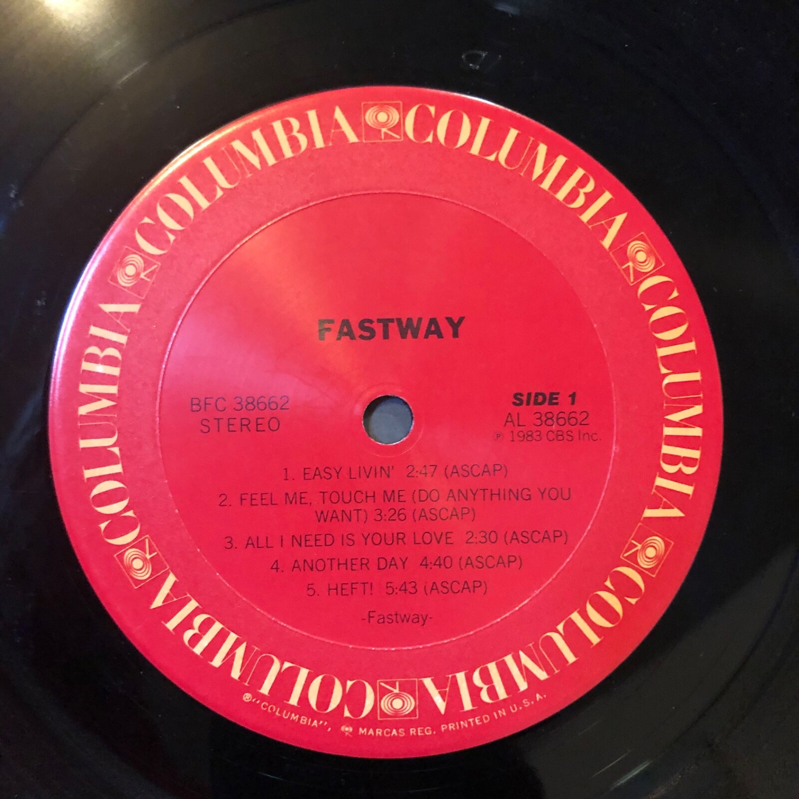 Fastway Self Titled 1983 Rock Heavy Metal Vinyl 12in 33rpm LP Record FC ...
