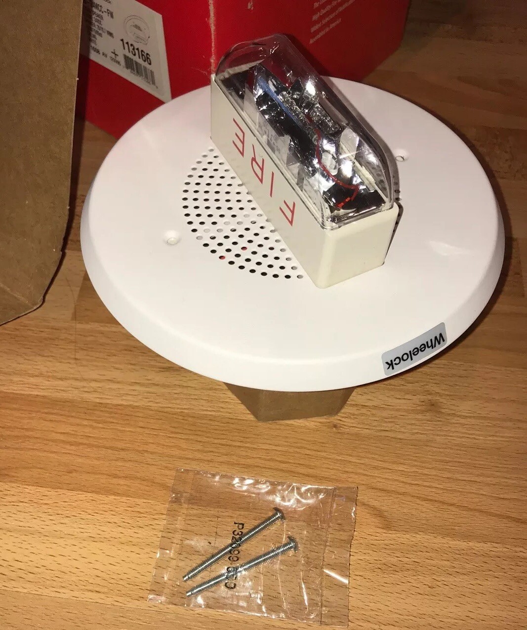 COOPER WHEELOCK STROBE SPEAKER FIRE CEILING WHITE # 113166 NOS OPEN BOX ...