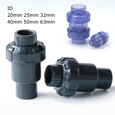 PVC Check Valve One Way Non-return Flap Check Valve Pipe Fittings ID ...