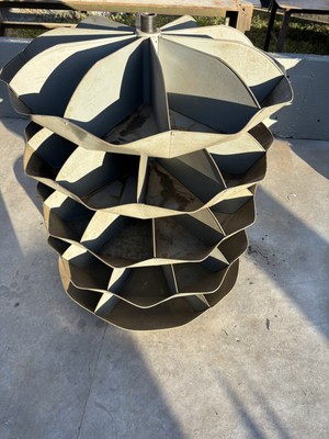 44" Diameter 58" Tall Rotabin Revolving Parts Storage Shelving Center 5 ...