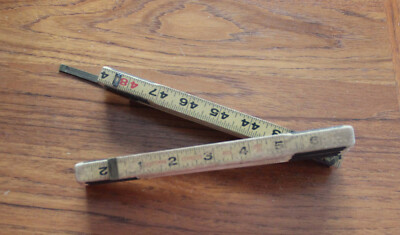 Vintage CRAFTSMAN #3931 72” Folding Extension Ruler - Wood & Brass | eBay