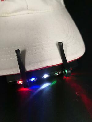 Cap Head Light 5 Multi-color (Not ALL White)LED Hat Clip-On Multi ...