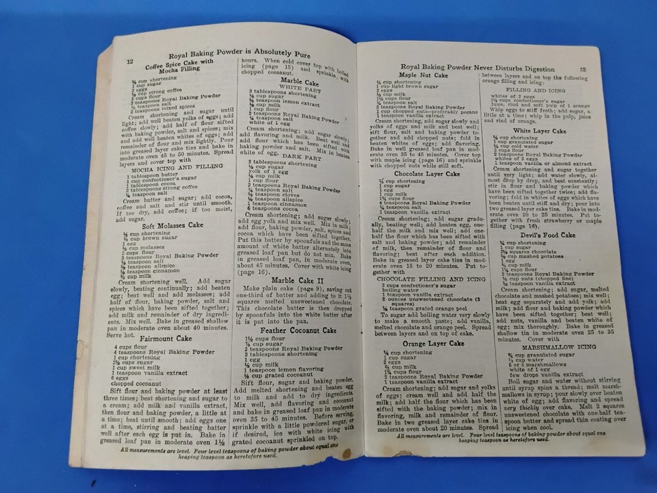 Vintage 1920 Recipe Booklet The New Royal Baking Powder Cook Book New ...