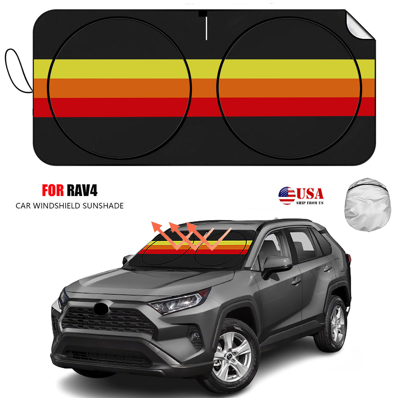 For Toyota RAV4 Accessory Car Windshield Sun Shade UV Block Window ...