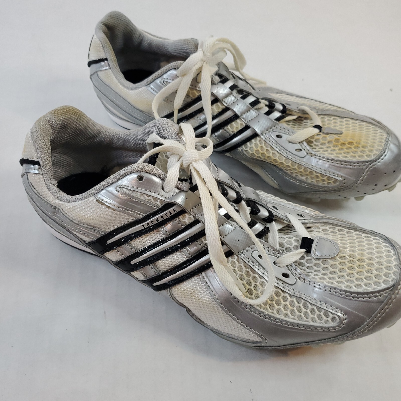 Adidas Mens Titan Techstar Track Shoes White 553814 T… - Gem