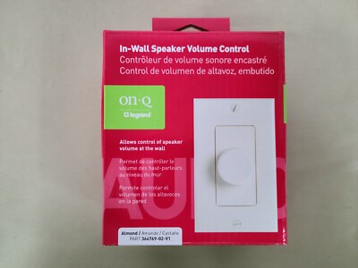 On-Q Legrand In-Wall Speaker Volume Control 364769-02-V1 Almond, NIB | eBay