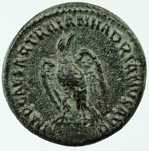 HADRIAN Ancient 121AD Rome QUADRANS Roman Coin EAGLE Thunderbolt ...