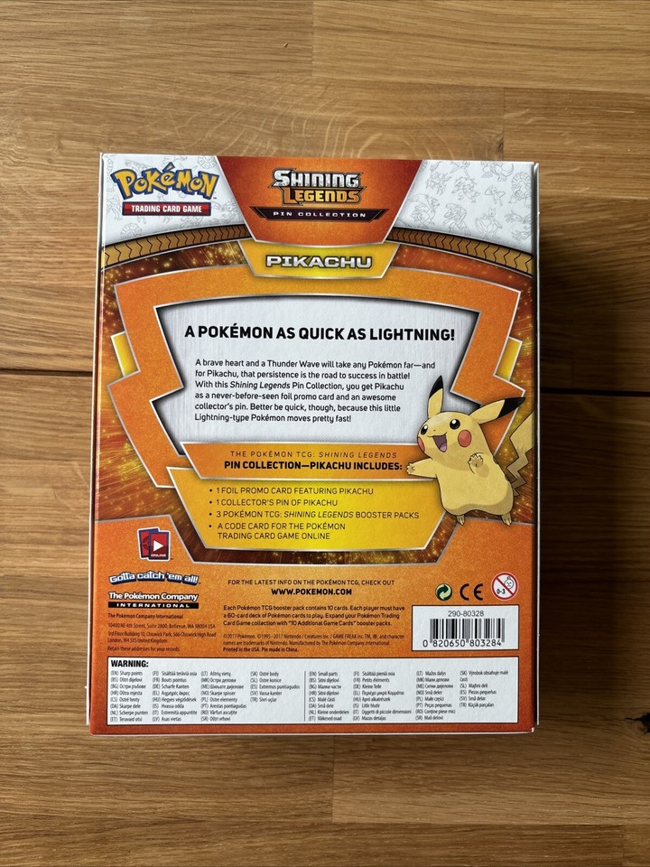 Pokemon Shining Legends Pikachu Pin Collection Box - New & Sealed | eBay