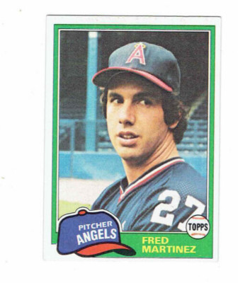 Fred Martinez California Angels Pitcher #227 Topps 1981 #Baseball Card ...