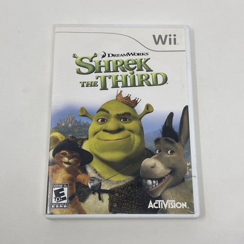 Shrek the Third (Nintendo Wii, 2007) Game & Case NO MANUAL TESTED ...