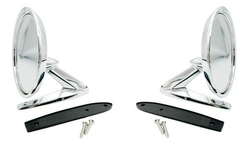 Pair Chrome Exterior Rear View Side Mirrors For 1964-1966 Ford Mustang ...