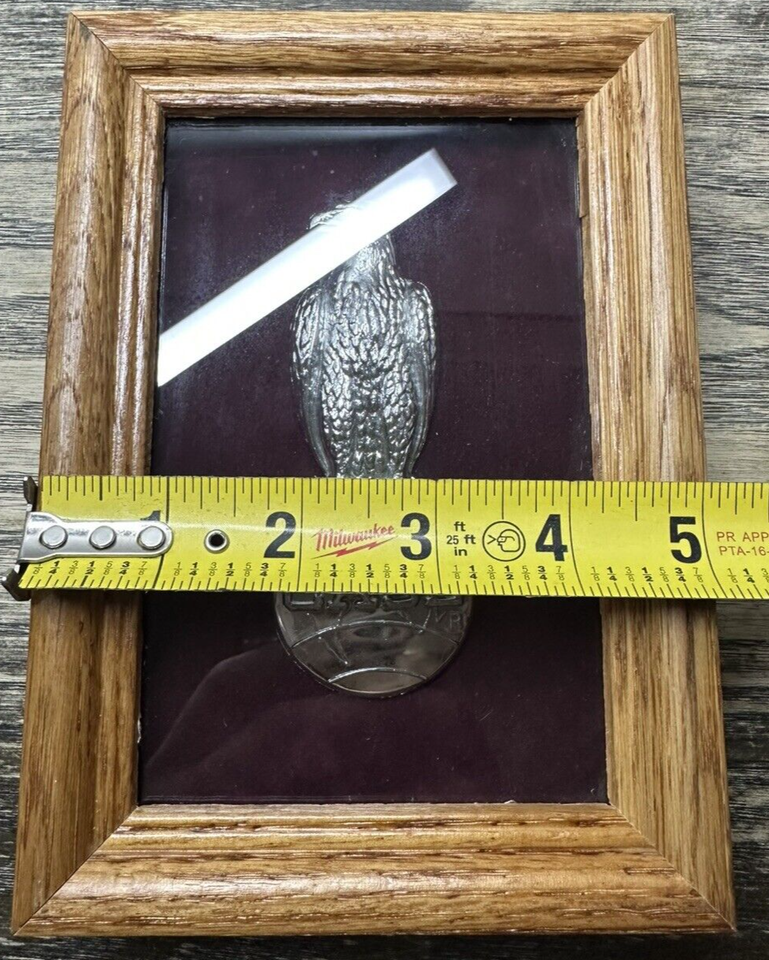 Vintage Case Emblem Old Abe Eagle On Globe - Framed | eBay