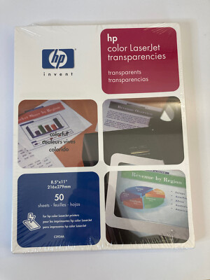 HP Hewlett Packard Color LaserJet Transparencies Film C2934A 50 Sheets ...