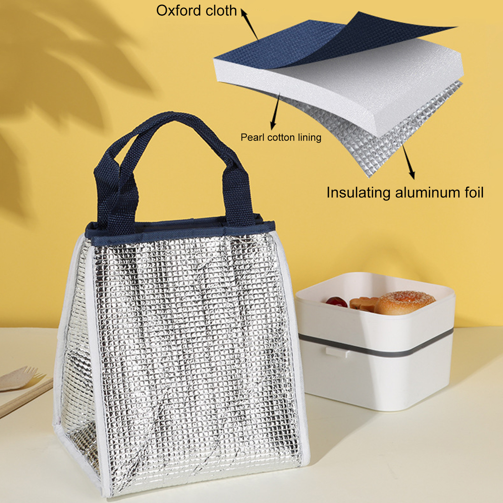 Bento Handbag Cartoon Print Heat Retention Picnic School Lunch Bag High ...