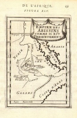 ABYSSINIAN EMPIRE. In late 17C. 'Empire des Abyssins. Ethiopia. MALLET ...