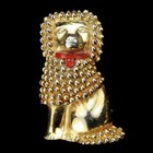 Mosell Gold Maltese Dog with Red Enamelled Collar Pin Clip | eBay