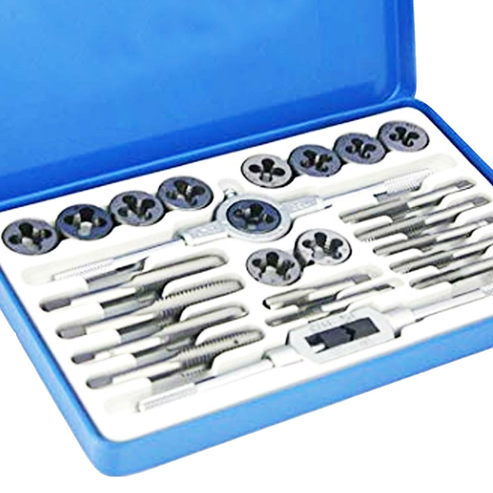 24 Piece UNF (AF) and UNC Tap and Die Set Imperial With Metal Storage ...